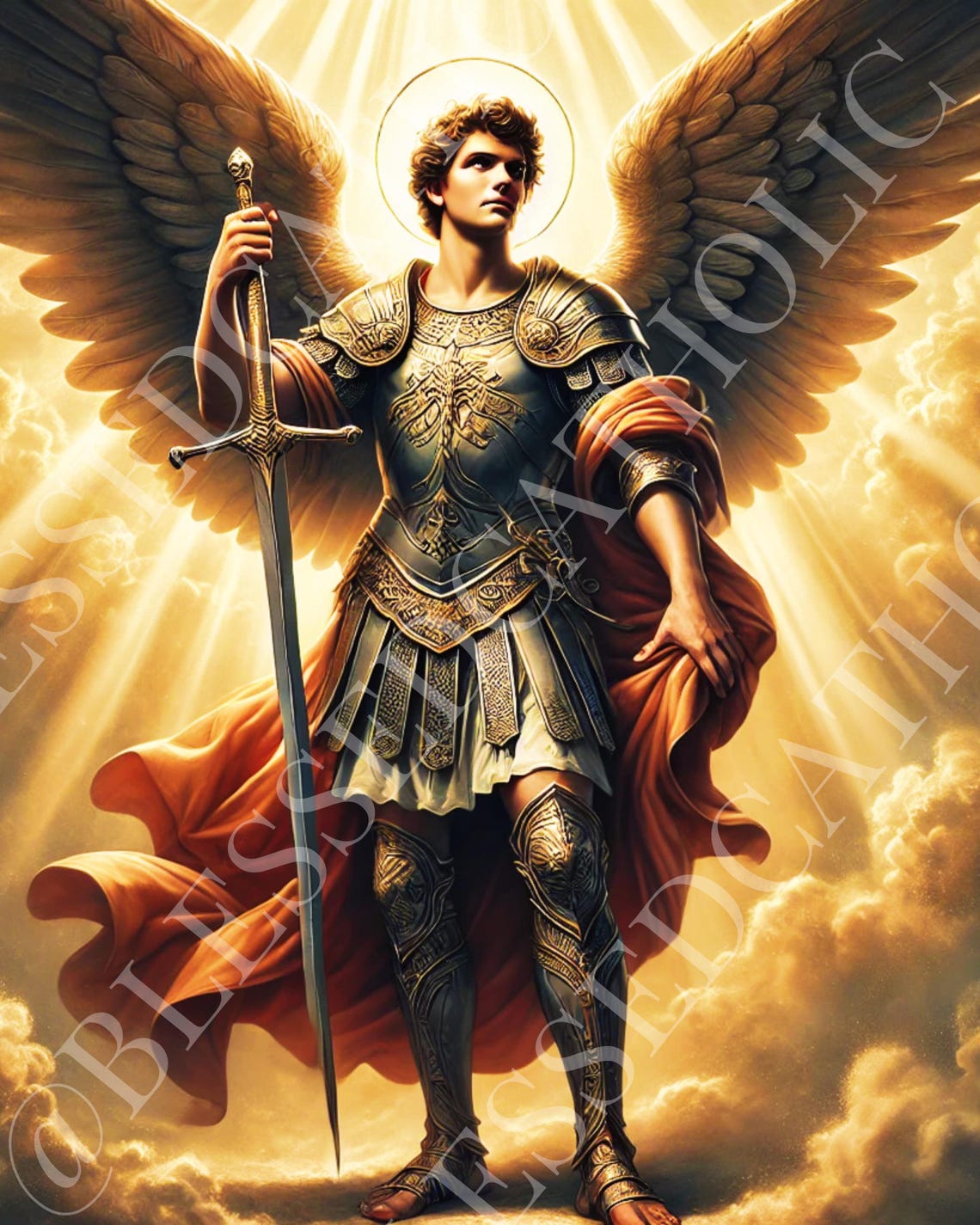 Saint Michael Archangel Art: Military Patron Saint Image (digital ...