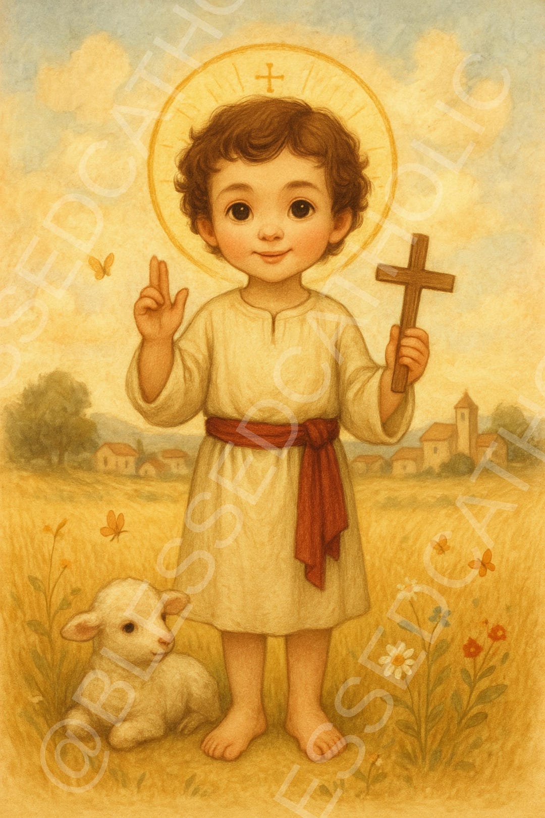 Little Jesus Christ Nursery Art: Little Saints, Big Hearts Series ...