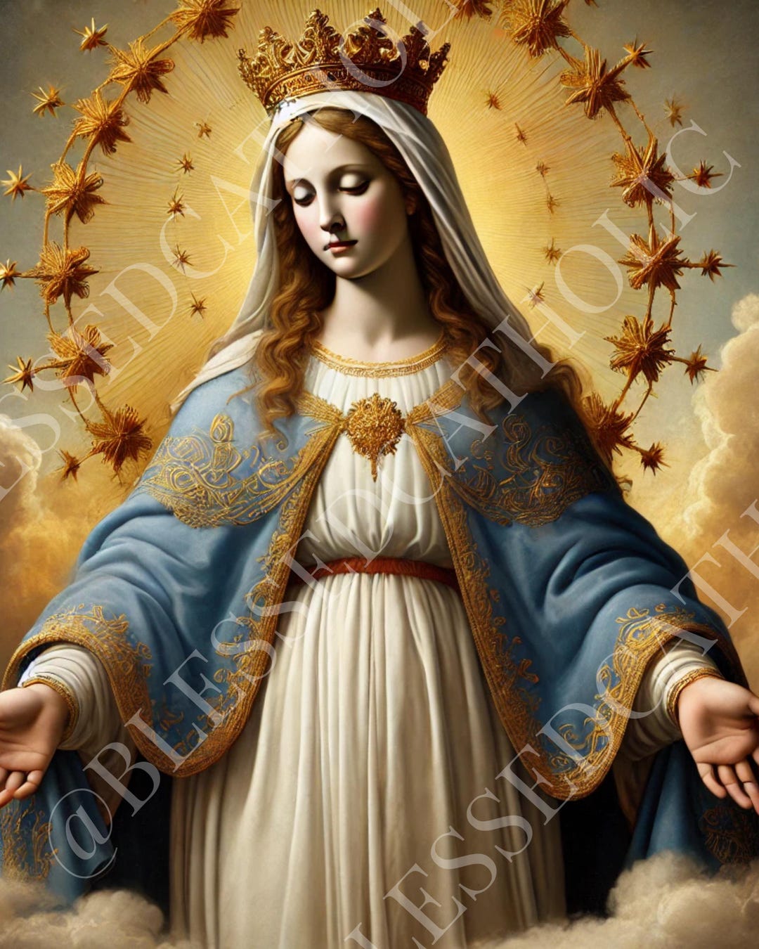 Our Lady of Grace Traditional Art: Catholic Digital Instant Download ...