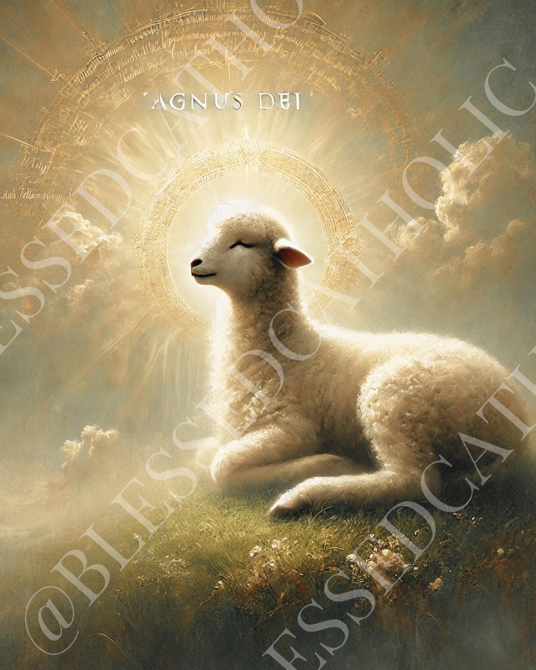 Lamb of God Art: Agnus Dei Catholic Digital Downloadable Artwork - Etsy