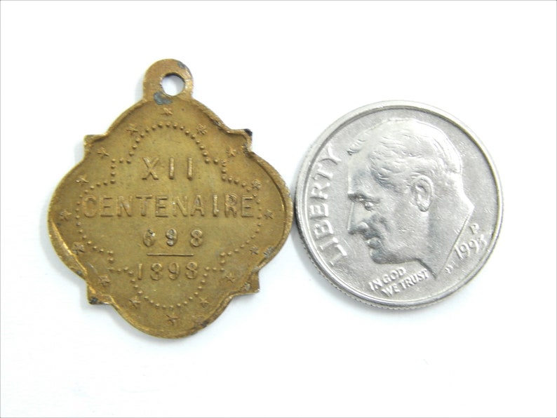 Rare Antique Saint Bertuin Catholic Medal Bronze Religious | Etsy