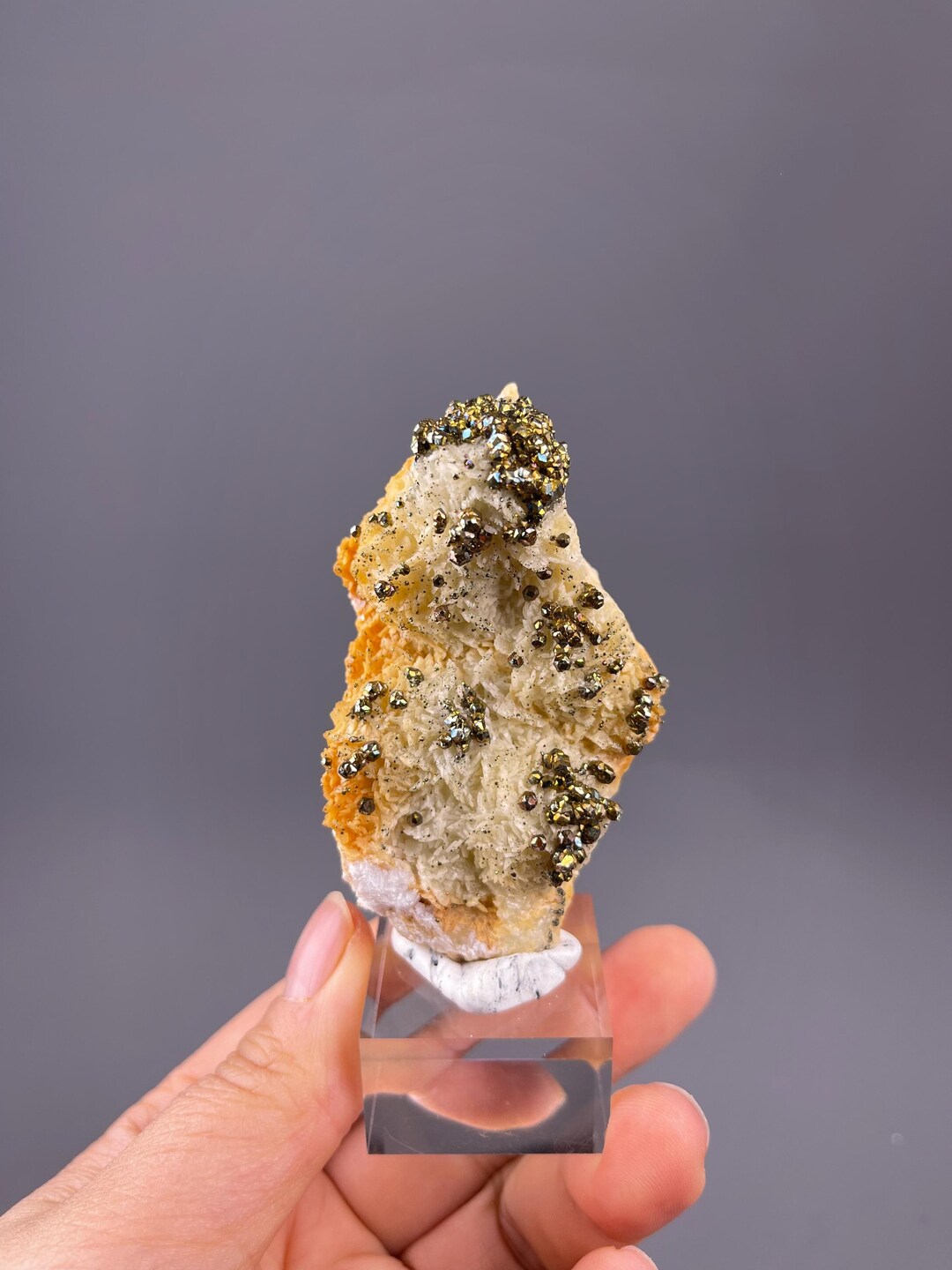 Rare Pyrite & Chalcopyrite Crystal Cluster: Natural Mineral Specimen ...
