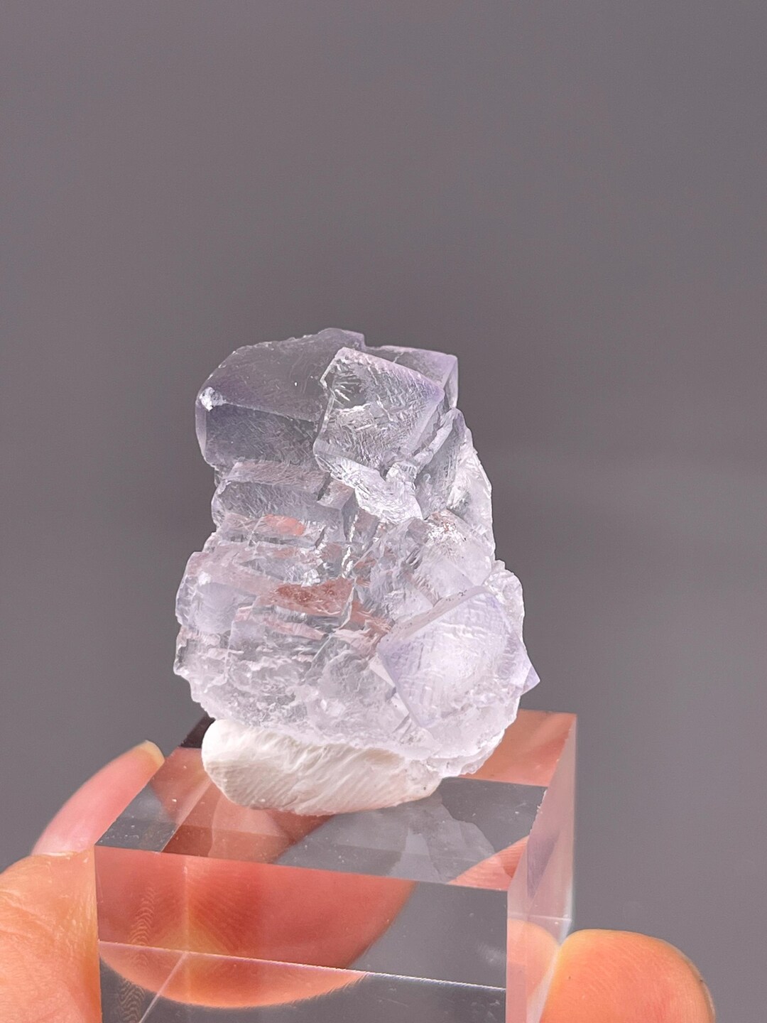 Transparent Fluorite Mineral Specimen: Rare Dissolved Crystal for ...