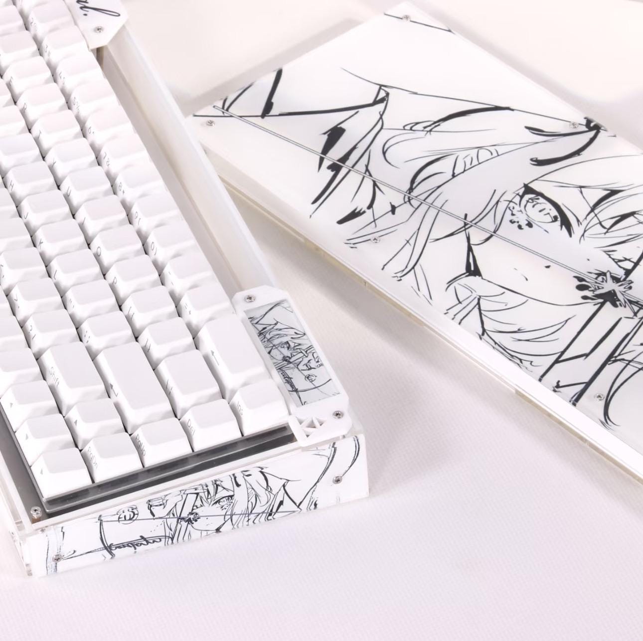 Desktop Case Clear Acrylic Keyboard Cover Protector - Waterproof Dust ...