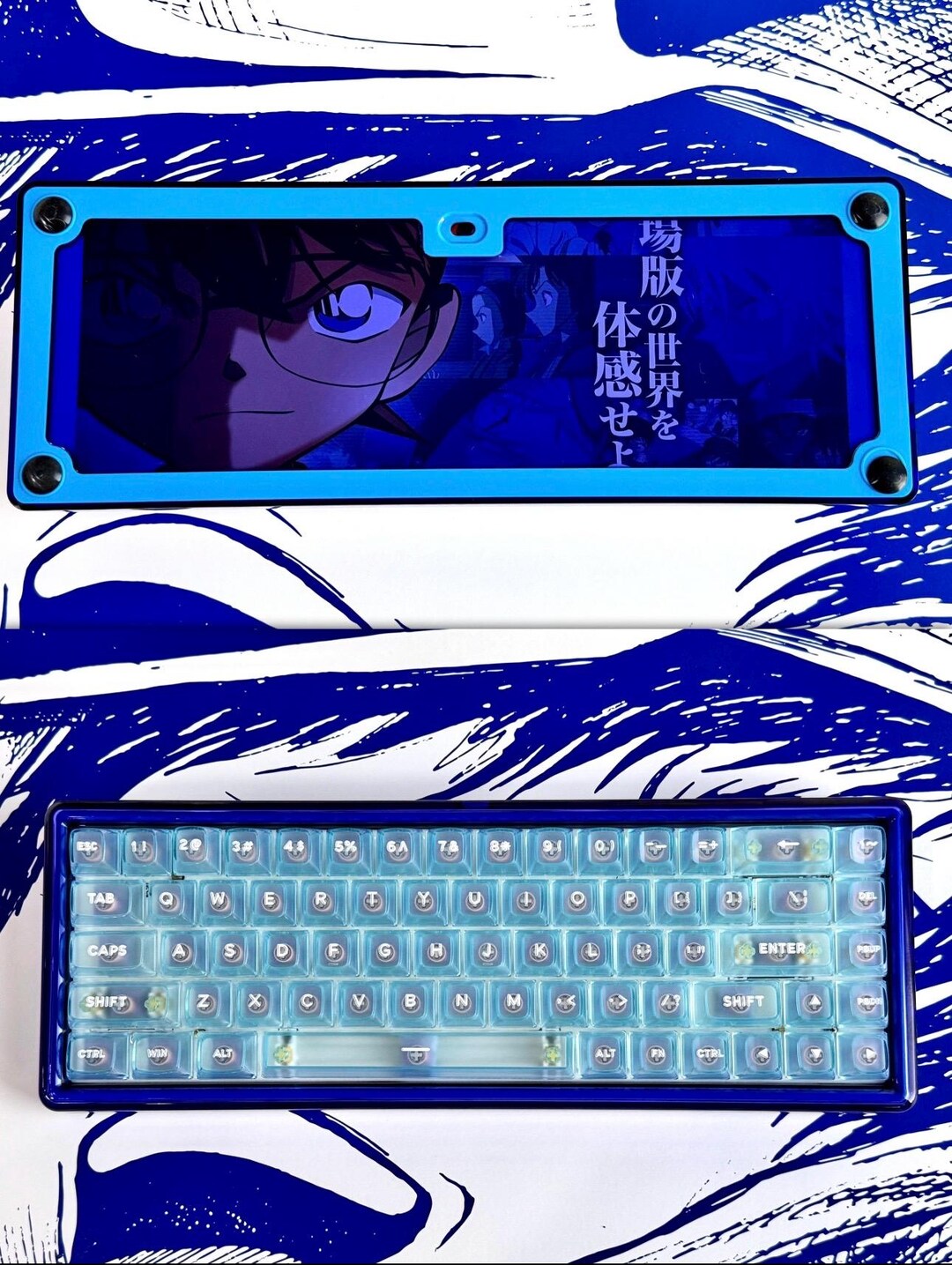 Detective Conan Themed Custom Keyboard Blue - Etsy