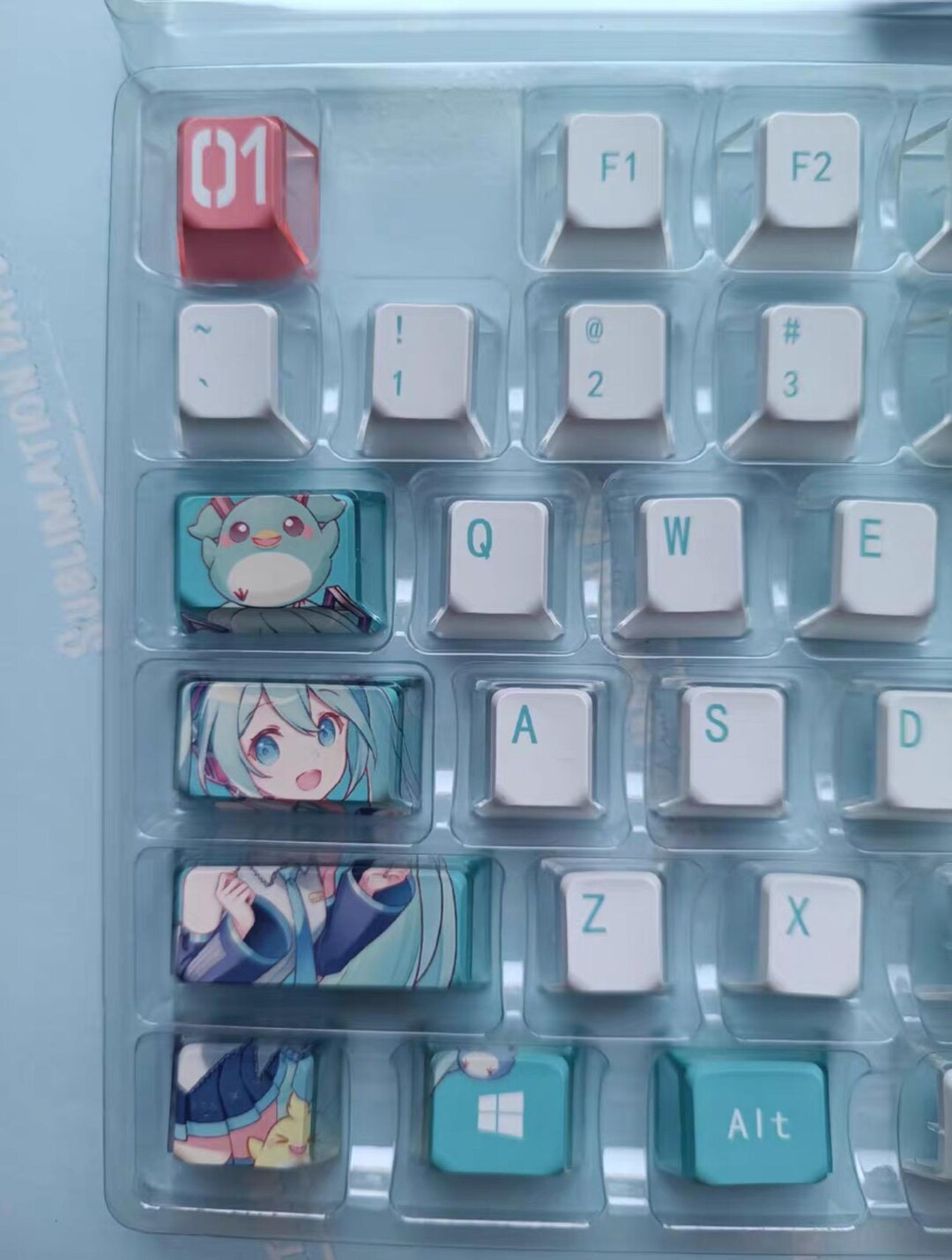 Hatsune Miku Theme Keycap Set, 122 Keys Cute Anime Keycaps, MSA Profile ...