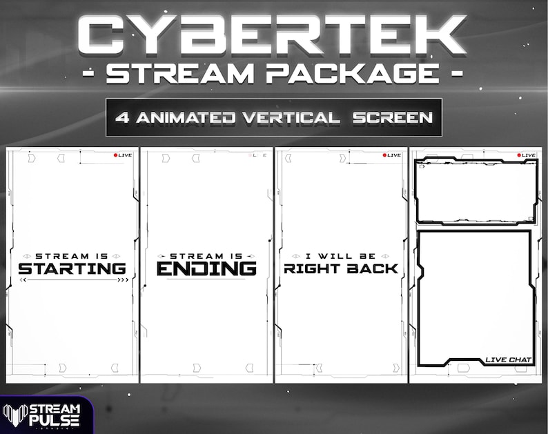ANIMATED STREAM OVERLAY - Cybertek - Sci-fi Overlays- Twitch Overlay ...