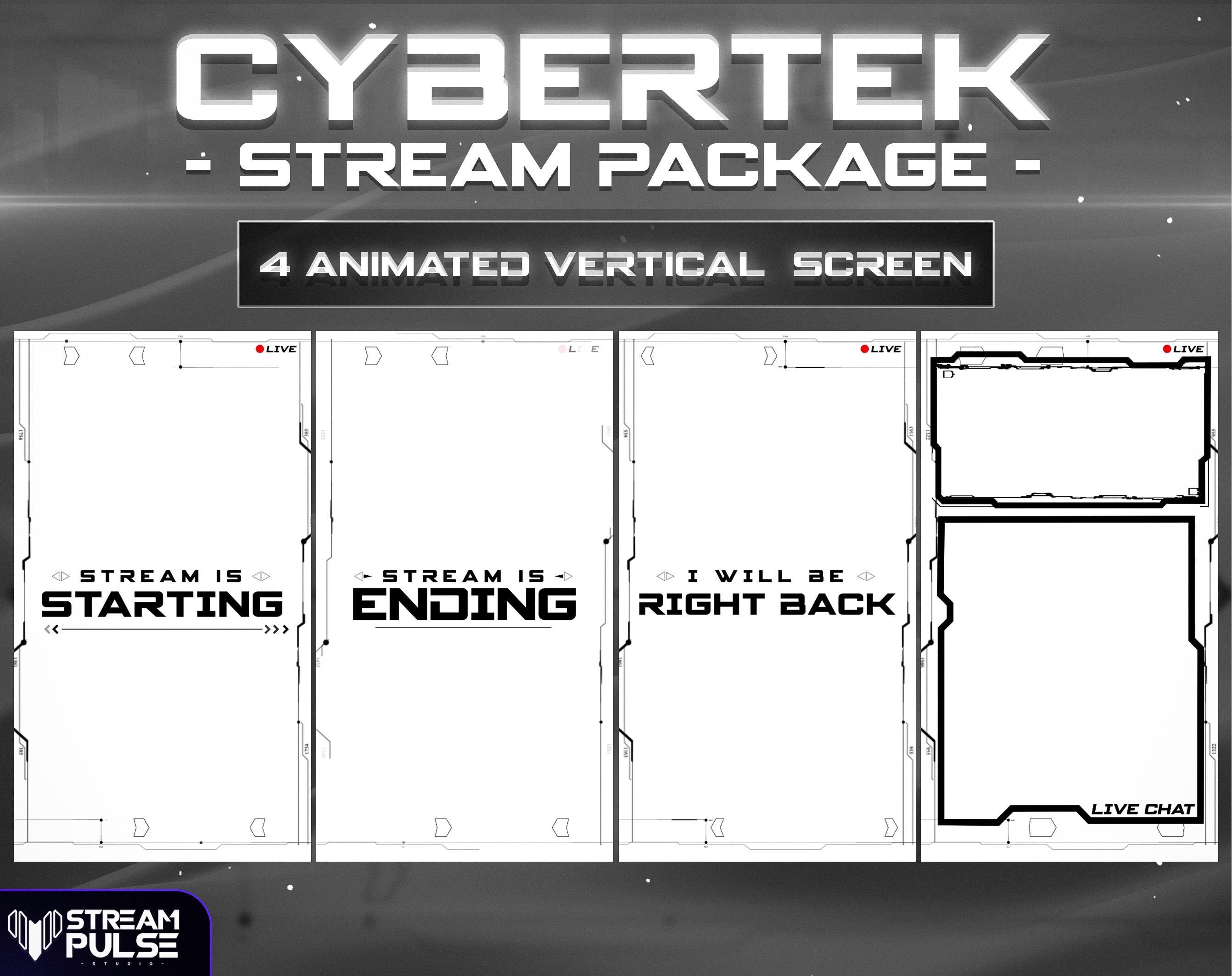 Cybertek Stream Overlay Package – Animated Twitch, OBS, Streamlabs ...