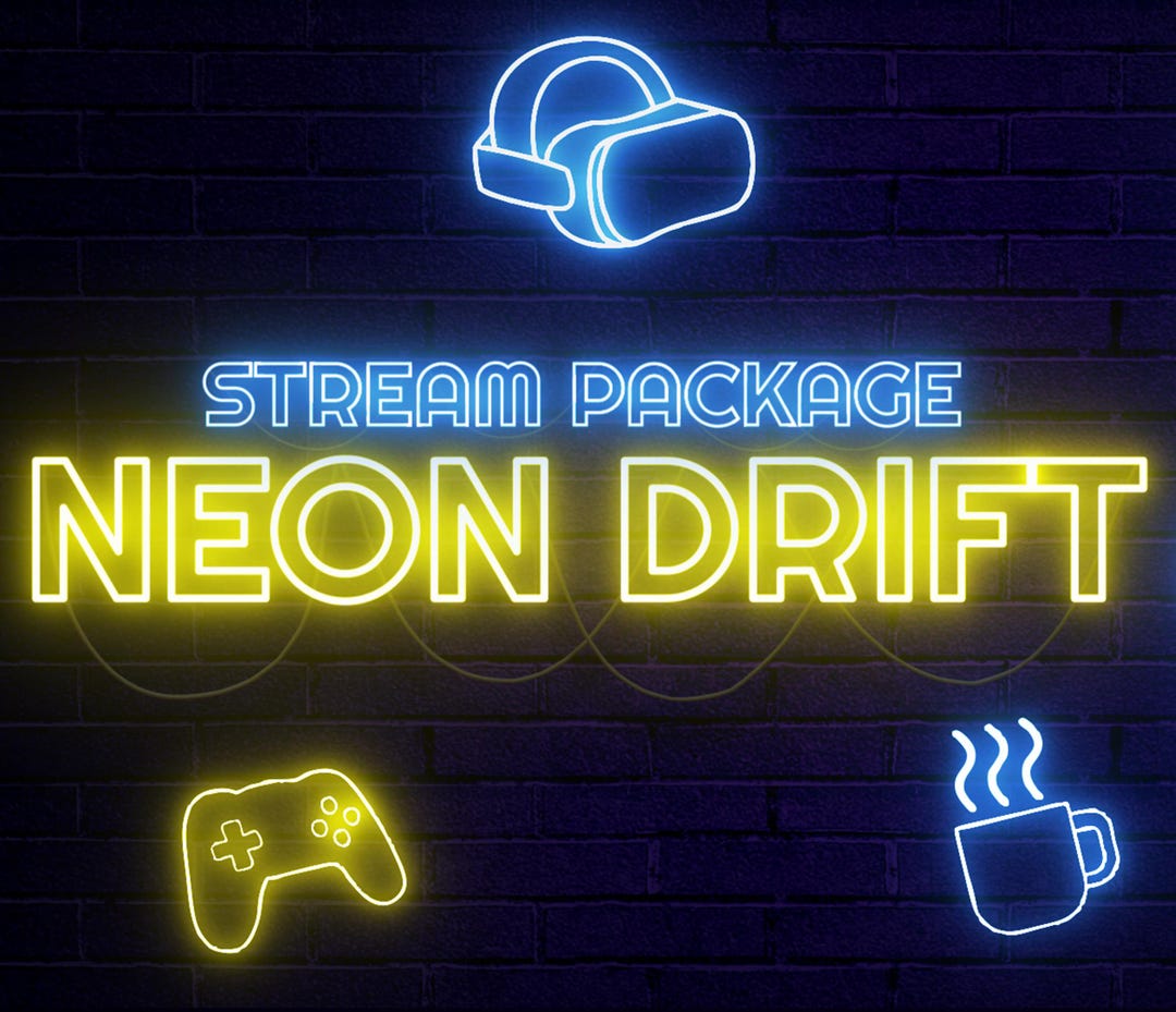 Animated Stream Overlay Package – Neon Arcade Theme | Twitch Youtube ...