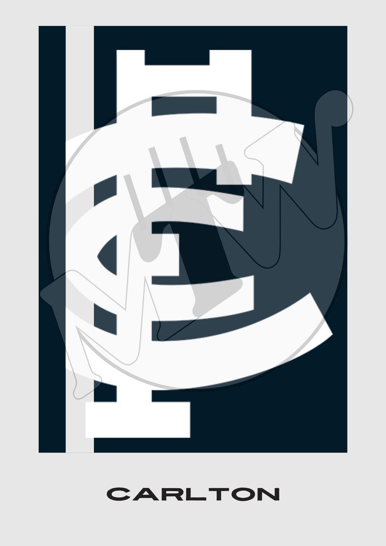 Carlton Football Club Poster - AFL Wall Art for Blues Fans - Perfect ...