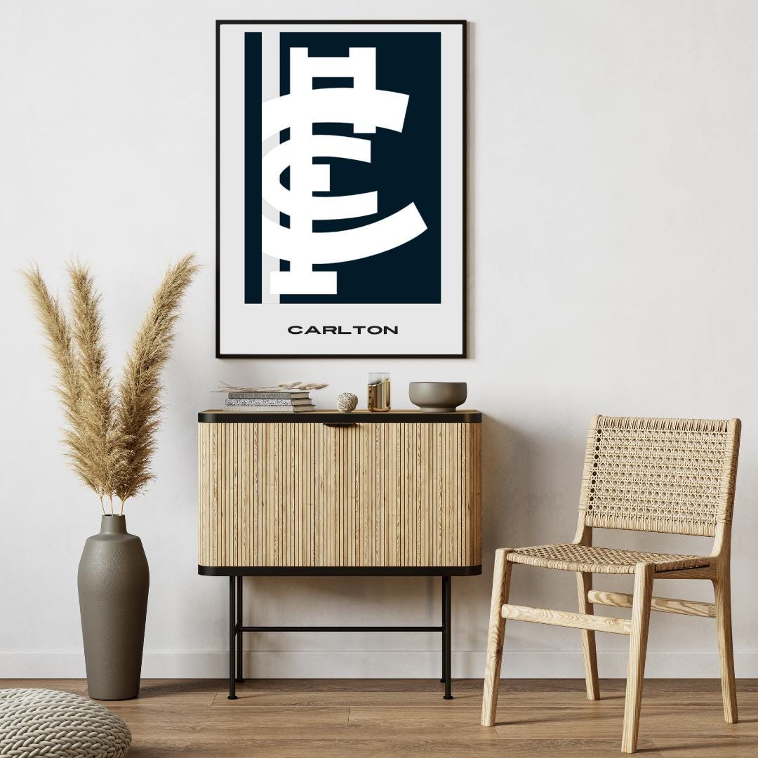 Carlton Football Club Poster - AFL Wall Art for Blues Fans - Perfect ...