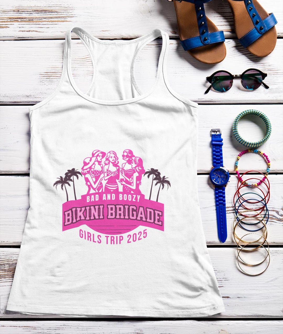 Bikini Brigade Girls Trip Tank, Summer Vacation Top for Women, Cute ...