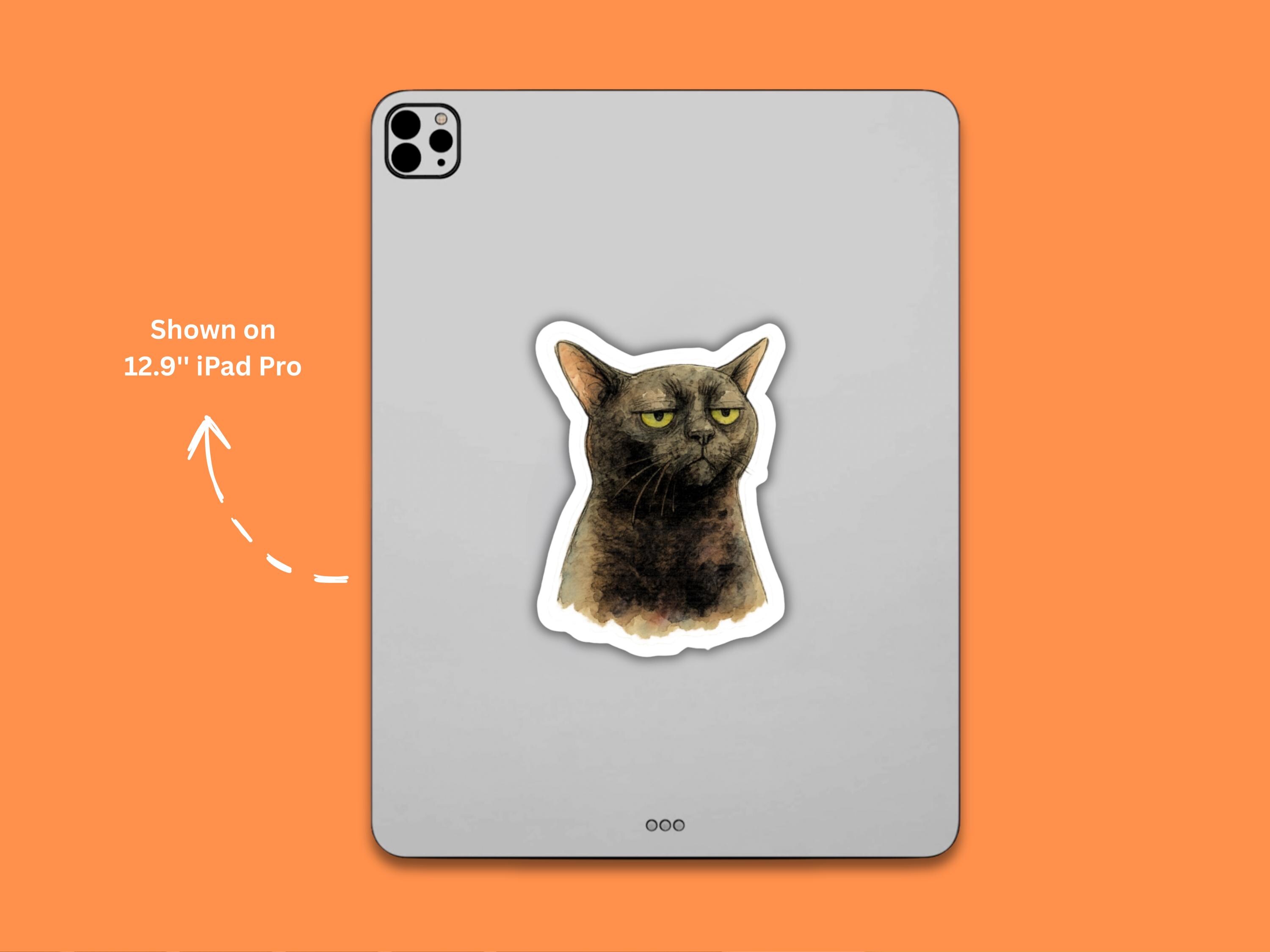 Famous Zoning Out Funny Cat Kiss-cut Sticker, Popular Tiktok Cat Zoning ...