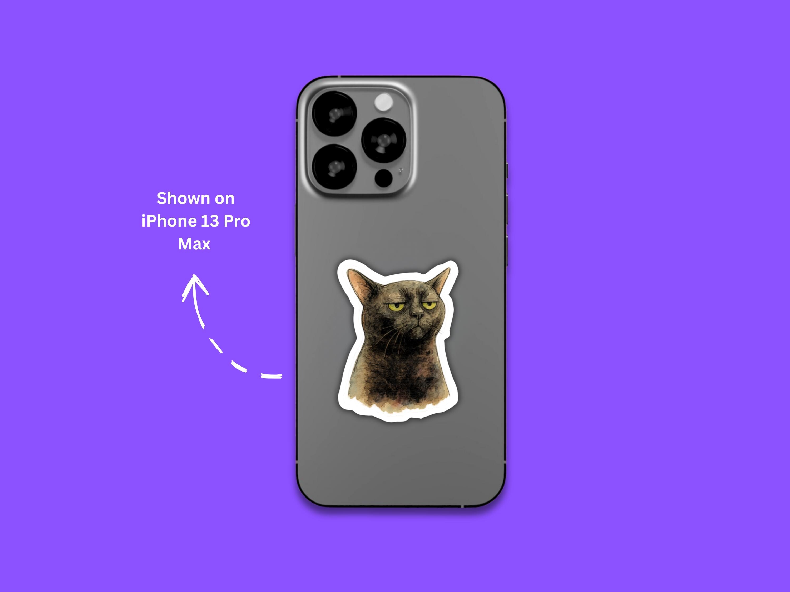 Famous Zoning Out Funny Cat Kiss-cut Sticker, Popular Tiktok Cat Zoning ...