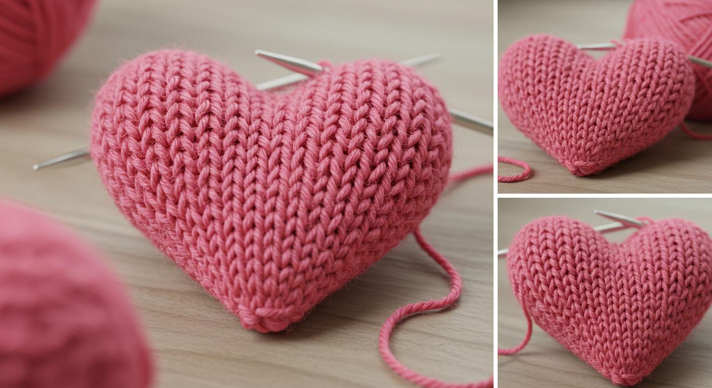Knitting Pattern of a Stuffed Heart 3D - Etsy