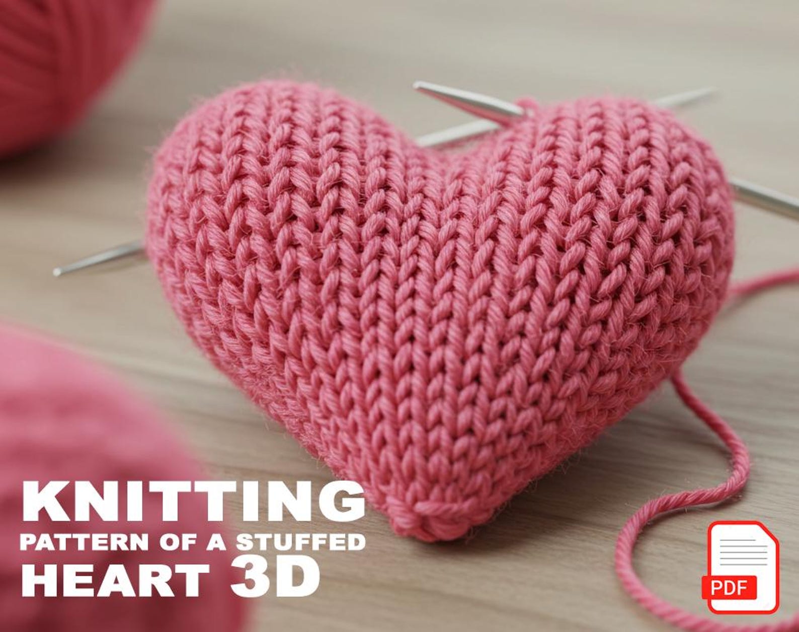 Knitting Pattern of a Stuffed Heart 3D - Etsy