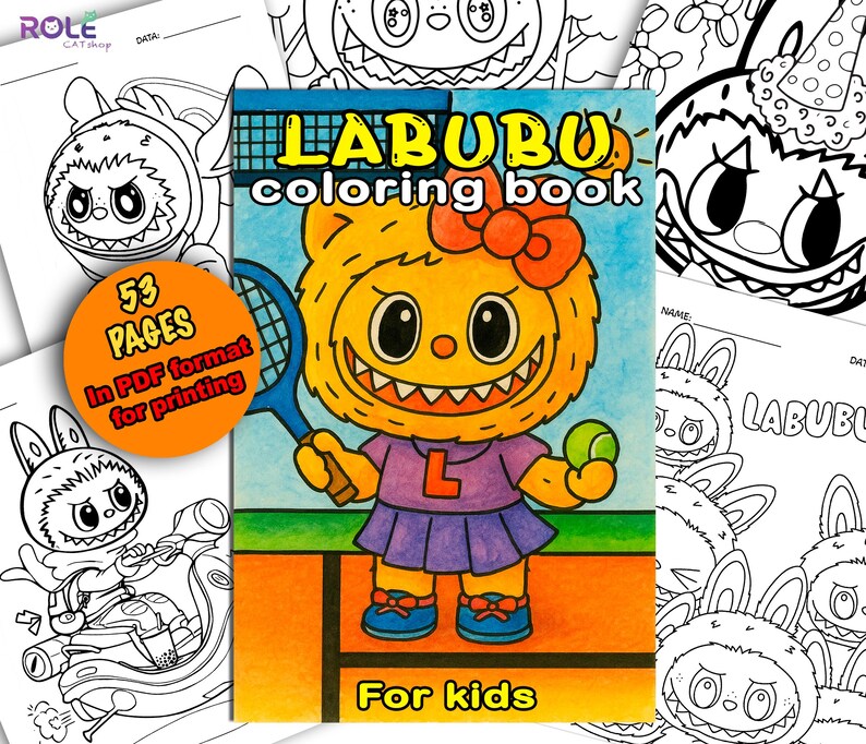 Laboobu Coloring Pages – 53 Unique Printable Pages | Digital Download 4 ...