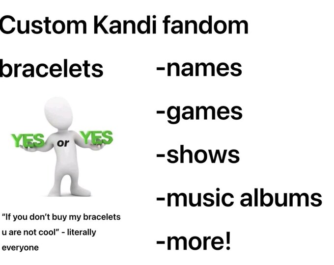 Custom Character/fandom/name Kandi Bracelets - Etsy Canada