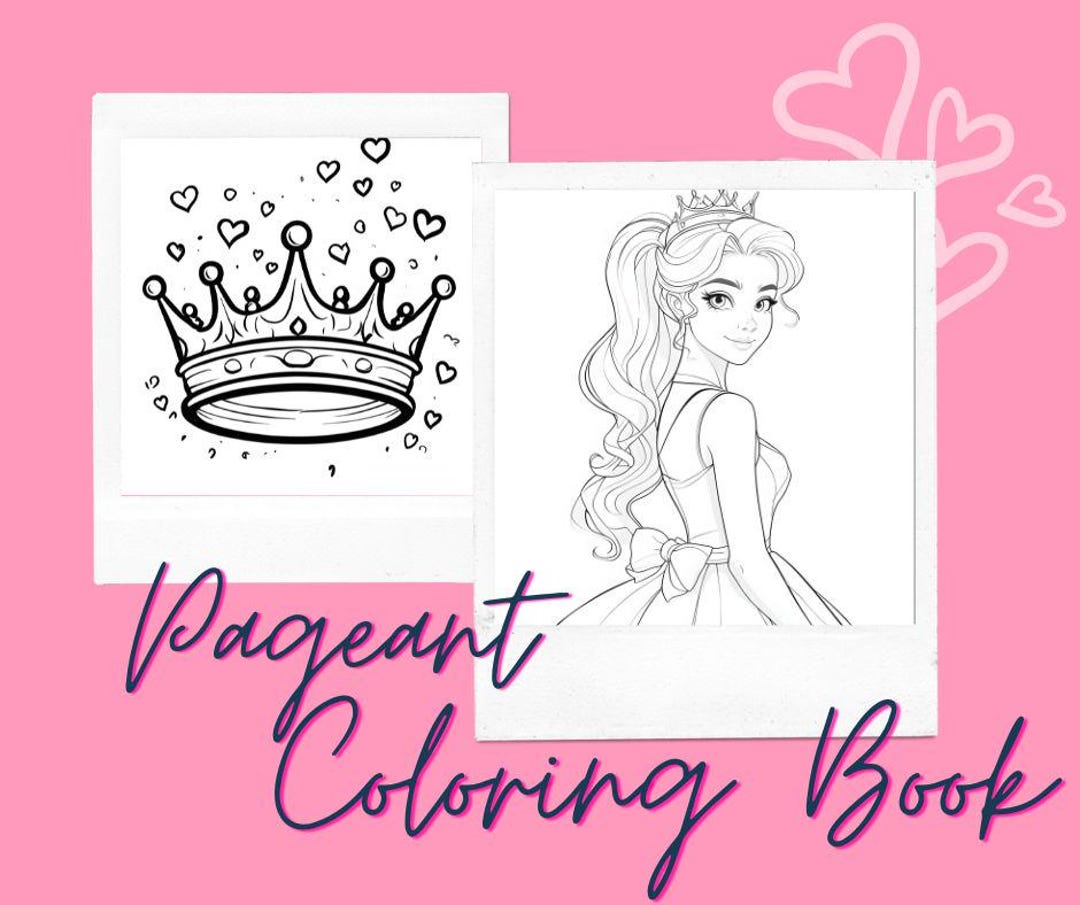 Pageant Dress Color Coloring Book Pages Download Printable - Etsy