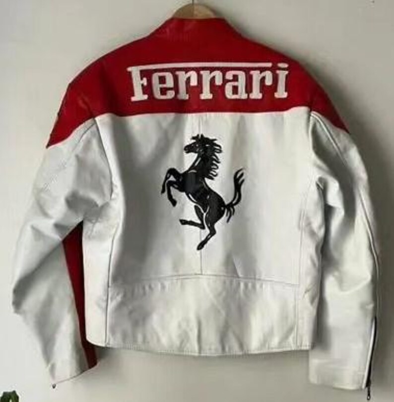 Ferrari Racing Leather Jacket Vintage Rare 2004 World Champion Racing ...
