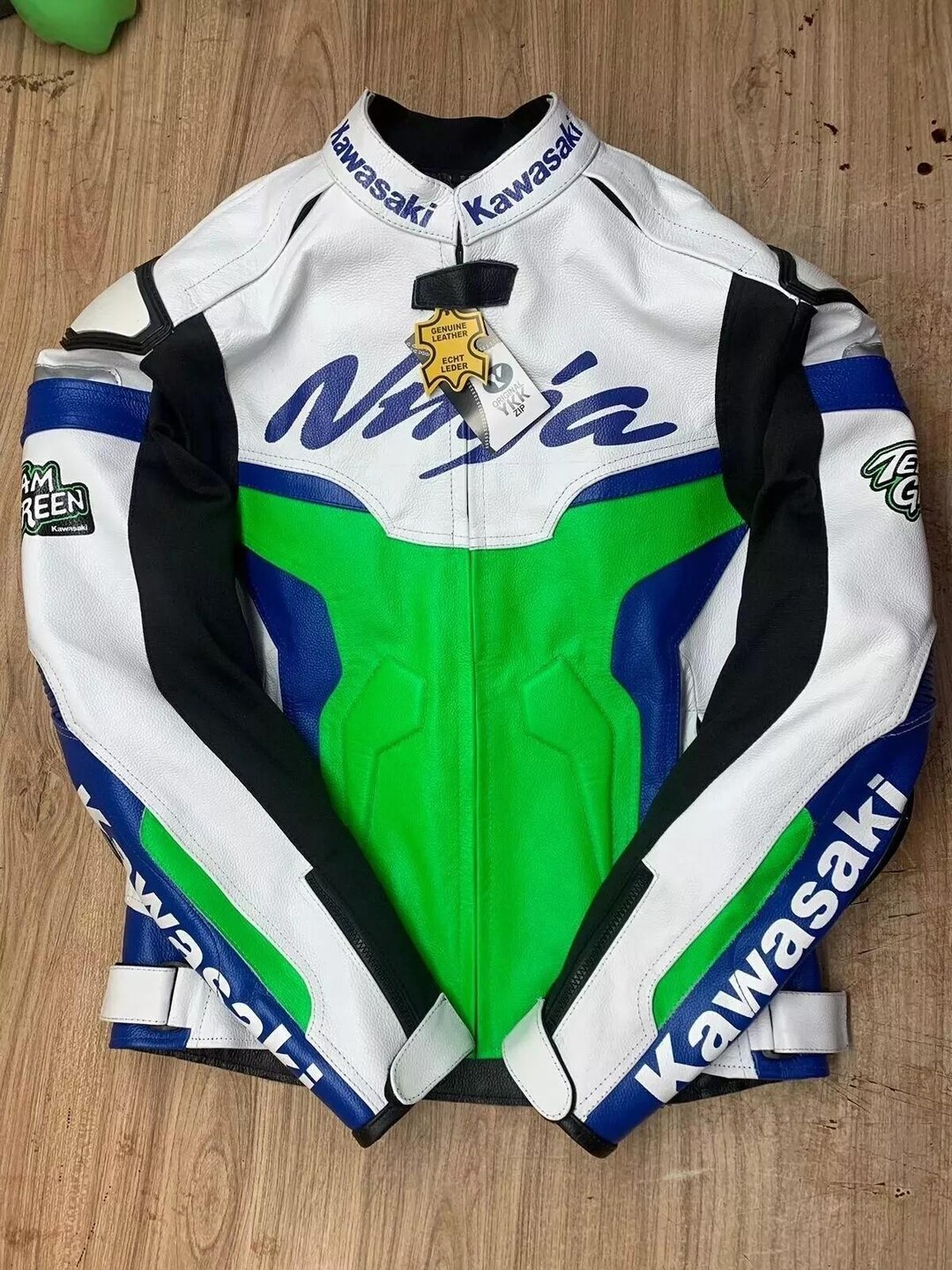 Kawasaki Ninja, Motorcycle, Cowhide & Kangaroo Leather Racing Jacket ...