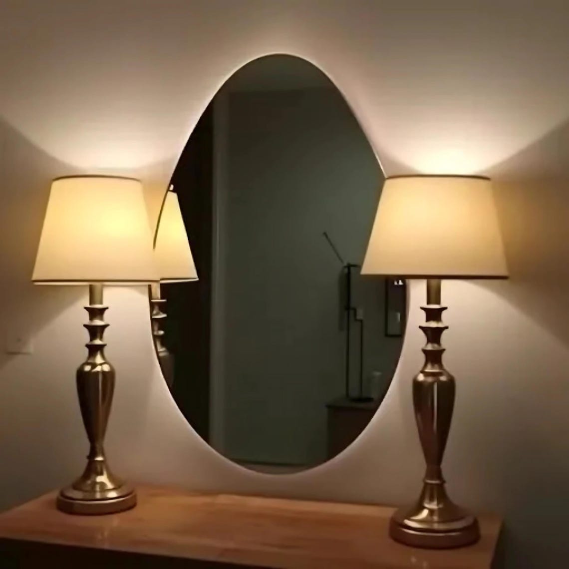 Modern Water Drop LED Mirror-unique Wall Decor for Bathroom or Bedroom ...