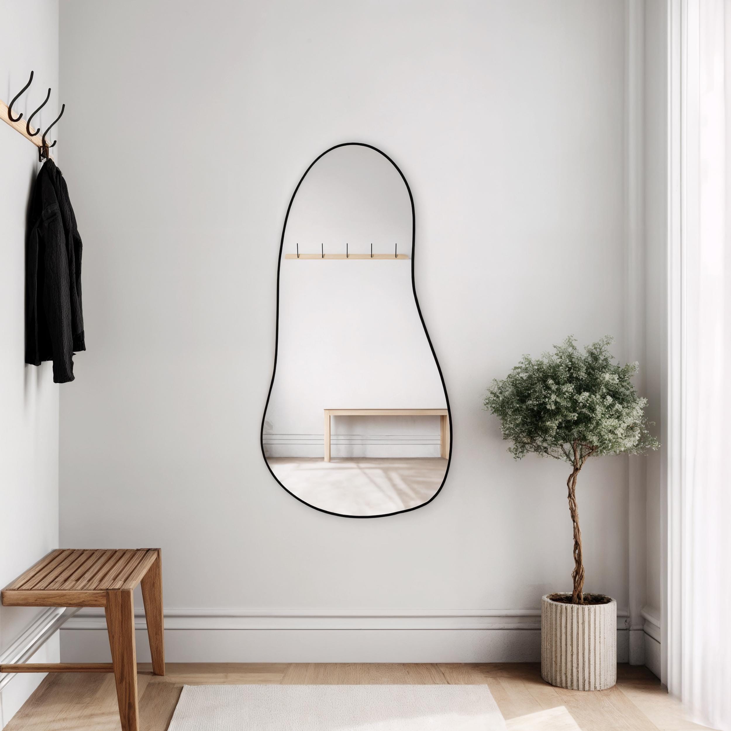 Asymmetrical Full Length Wall Mirror, Full Body Framed Mirror for Your ...
