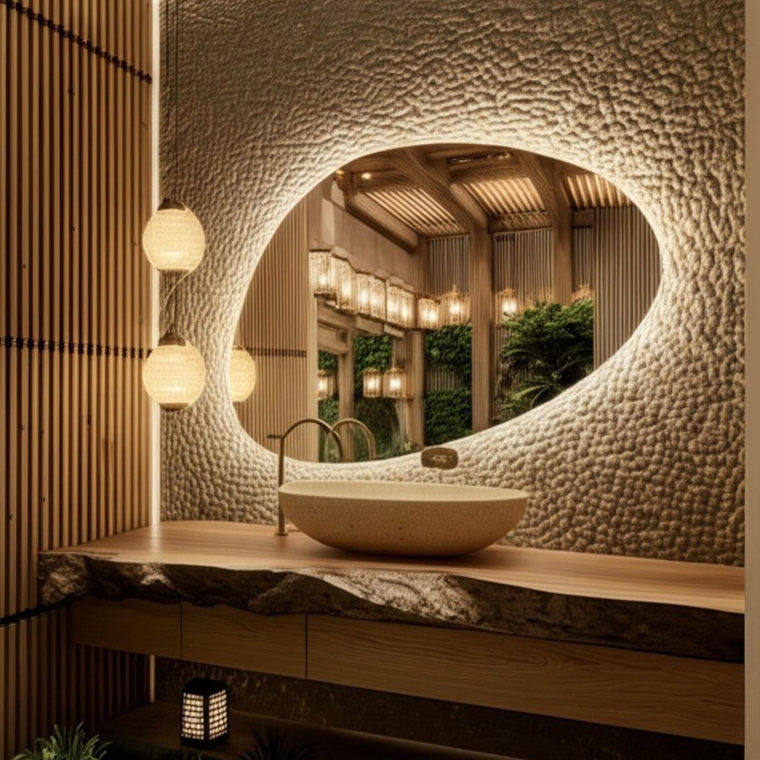 Asymmetrical LED Mirror, Irregular Bathroom LED Mirror, Devorative Wall ...