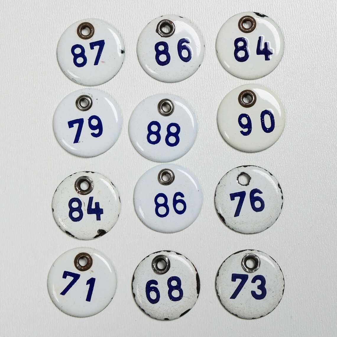 No. 6 to 130... Small Vintage, 1950s, Enamel Numbers Signs, Vintage ...