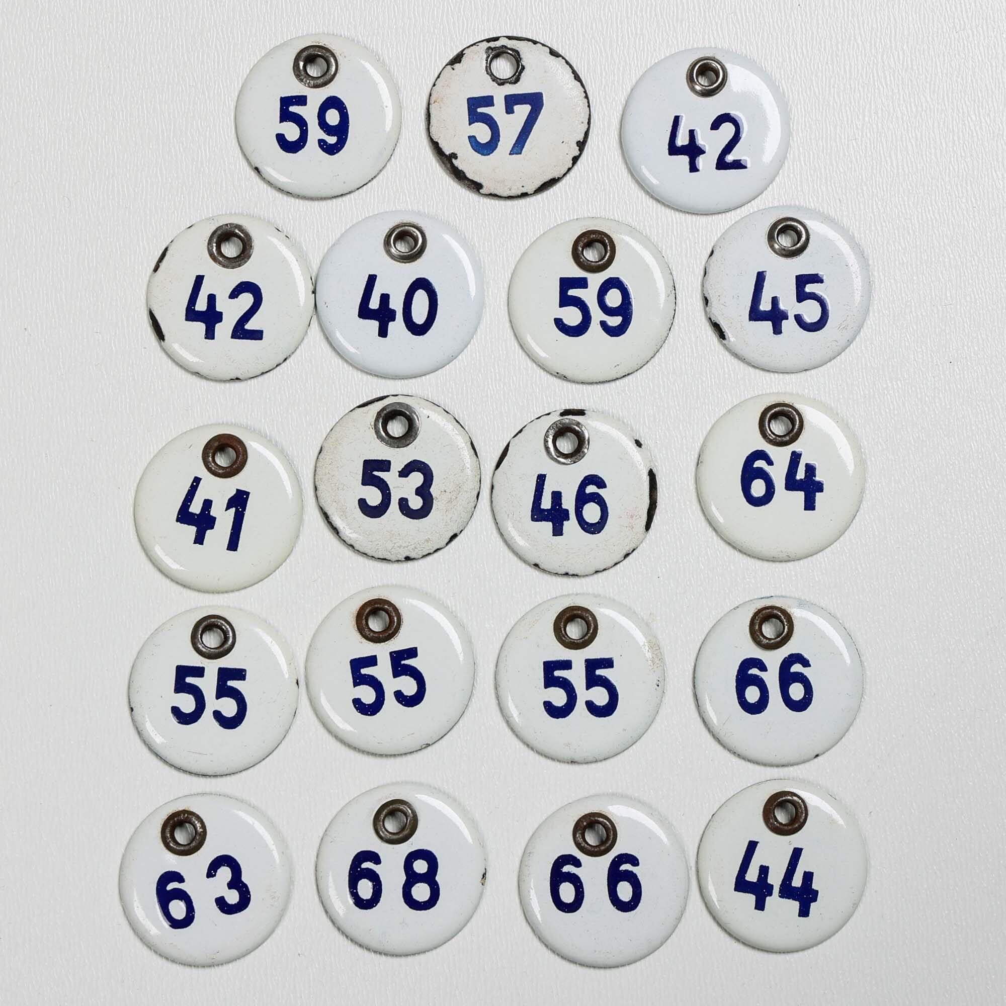 No. 6 to 130... Small Vintage, 1950s, Enamel Numbers Signs, Vintage ...