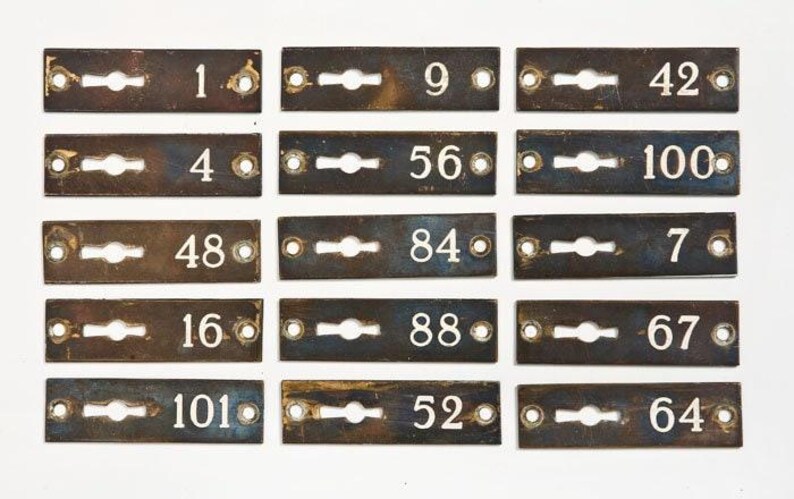 Old Vintage Keyhole Bracket From Safe Depositbox in Brass, Originates ...
