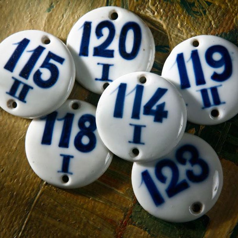 Old Porcelain House Numbers - Etsy