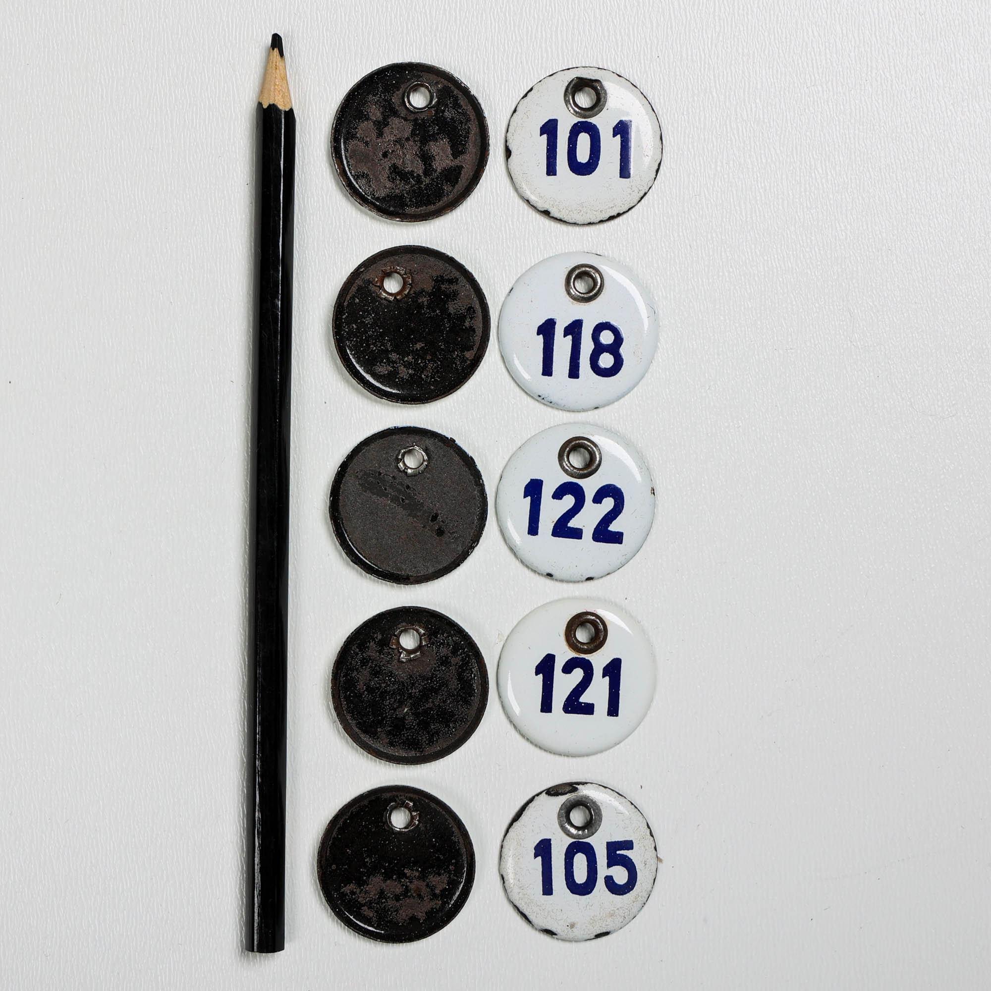 No. 6 to 130... Small Vintage, 1950s, Enamel Numbers Signs, Vintage ...