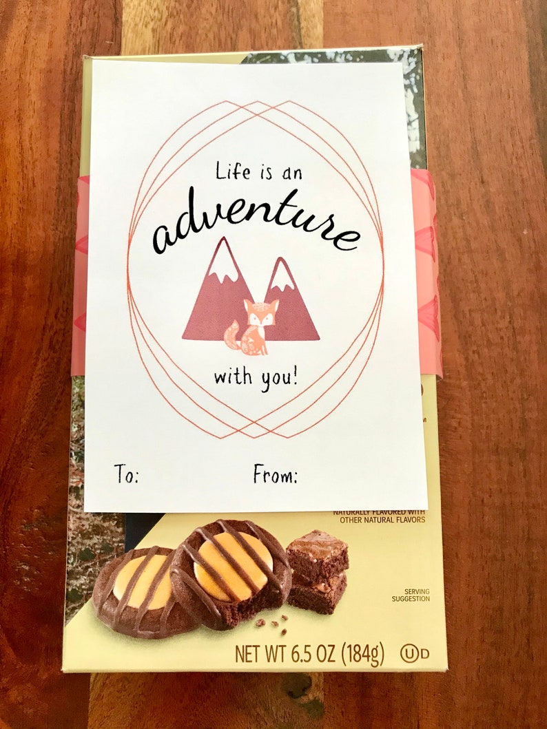 Printable Valentine Tags for Girl Scout Cookies - 9 Designs! - Etsy