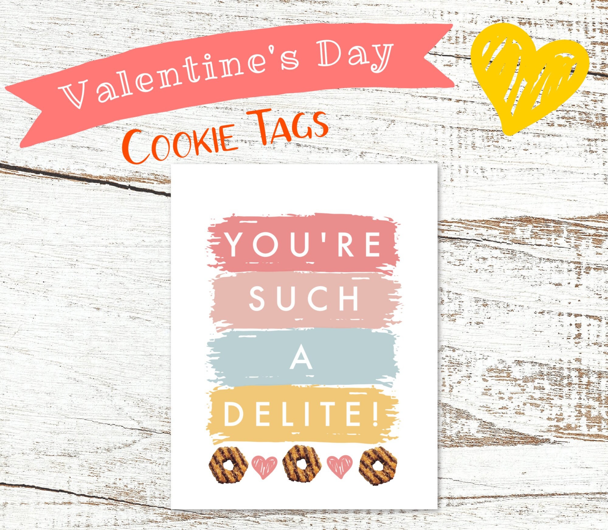 Printable Girl Scout Cookie Valentine Tag Caramel Delites | Etsy