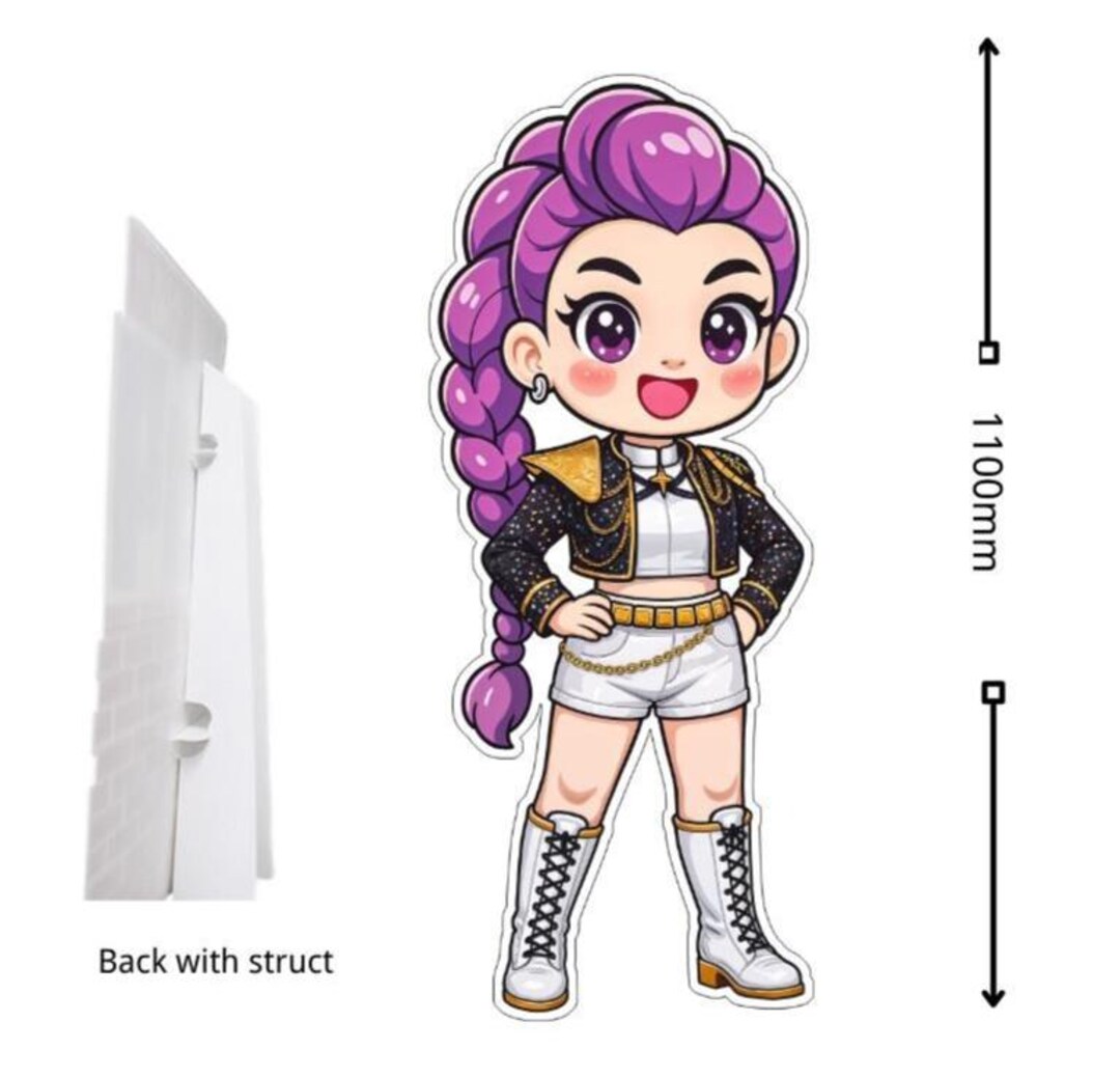 KPOP Demon Hunters - Cutout With Back Support- Golden- Party Deco - Etsy