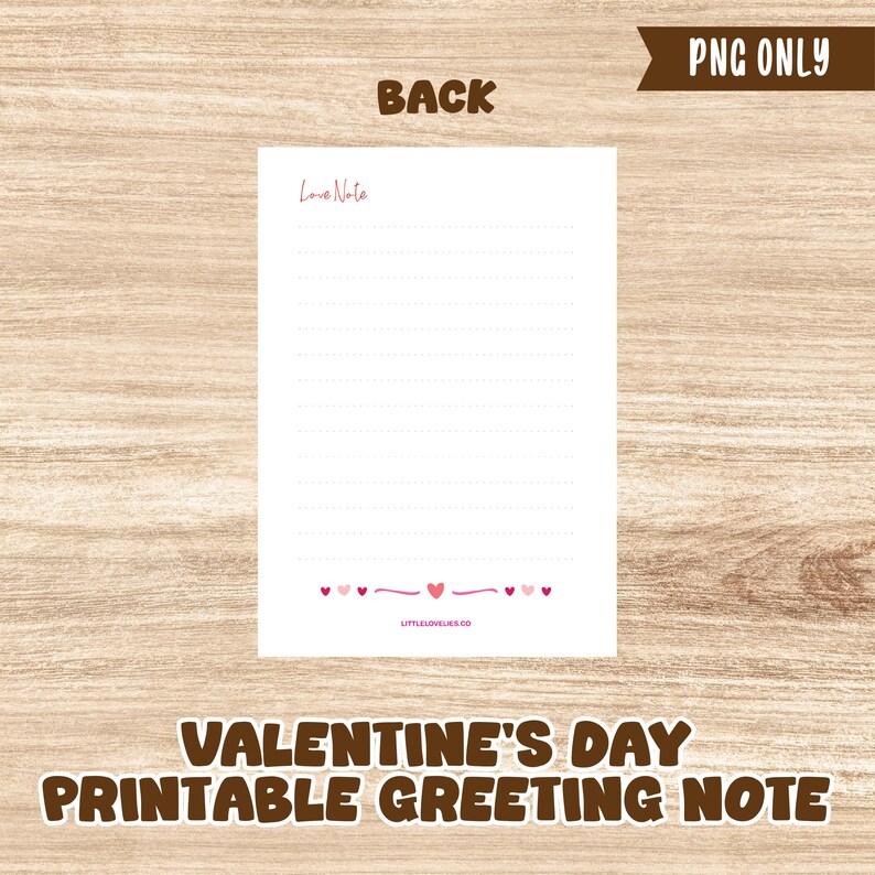 Cute Fun Lovely Valentine's Day Greeting Note Additional Love Note on ...