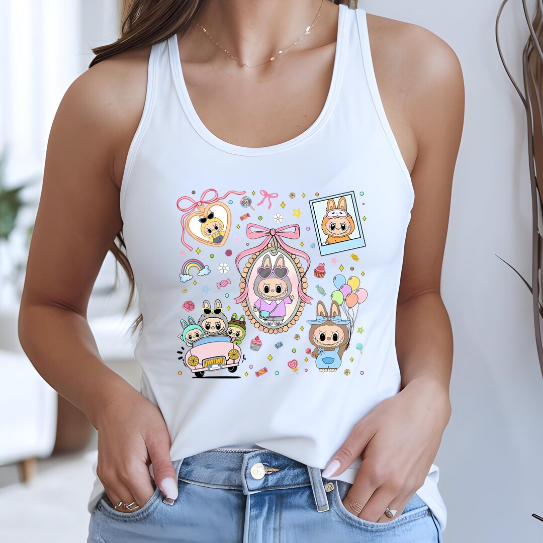 Labubu the Monsters Tank Top , Labubu Clothes Monster Tank Top, Cute ...