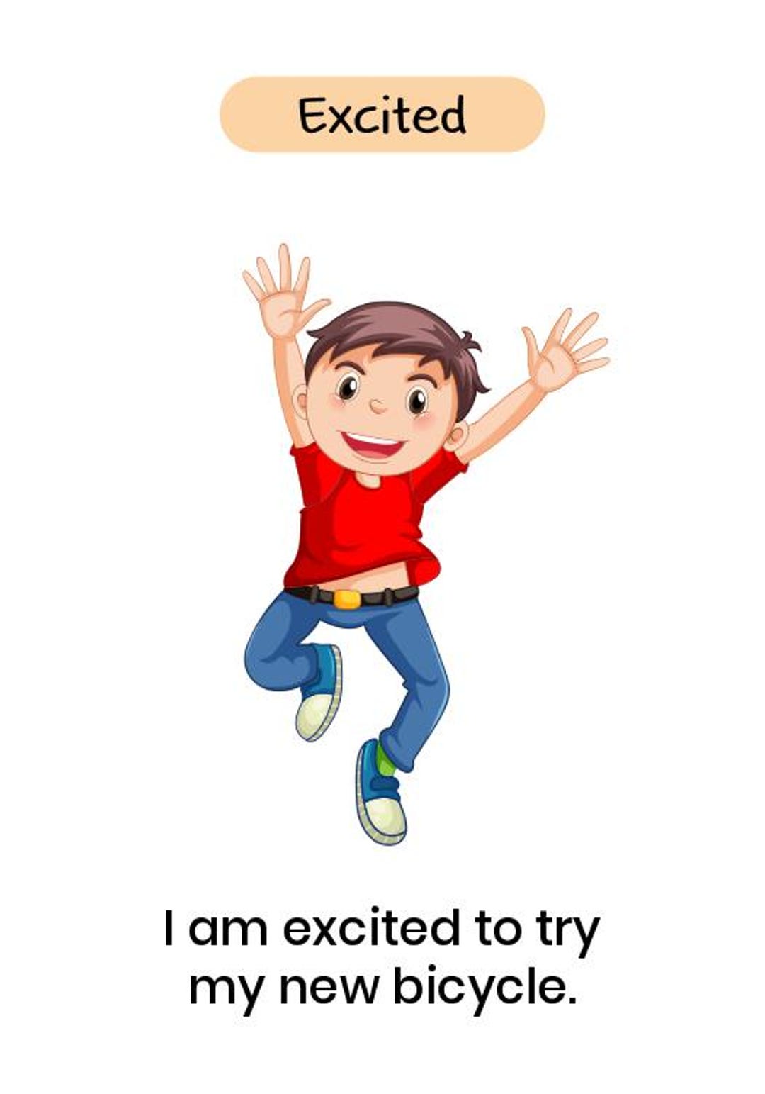 Flash Cards in English, Emotion Cards, Feelings Cards, Kindergarten ...