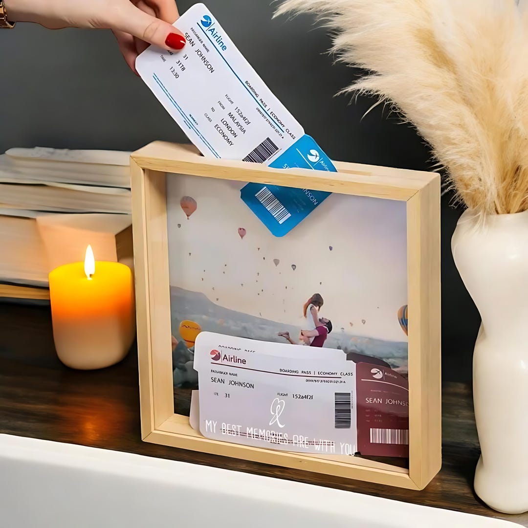 Custom Memory Shadow Box Ticket Shadow Box Travel Shadow Box Customized ...
