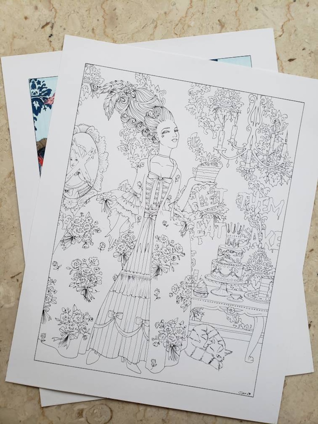 Downloadable Marie Antoinette Coloring Page, Hours of Fun! - Etsy