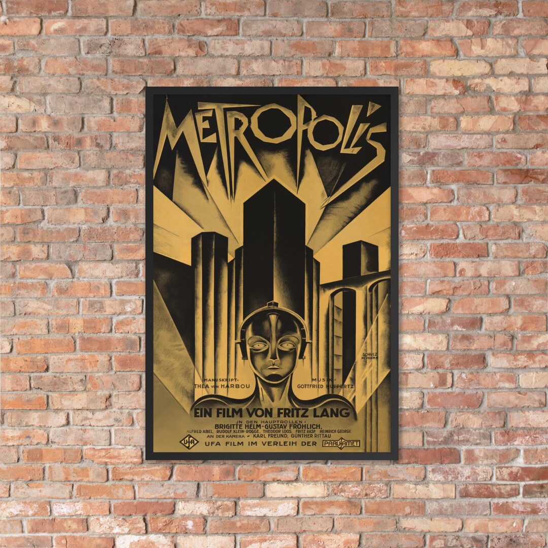 Metropolis (1927) | Black Wood Framed Poster | 24" X 36" | Fritz Lang ...