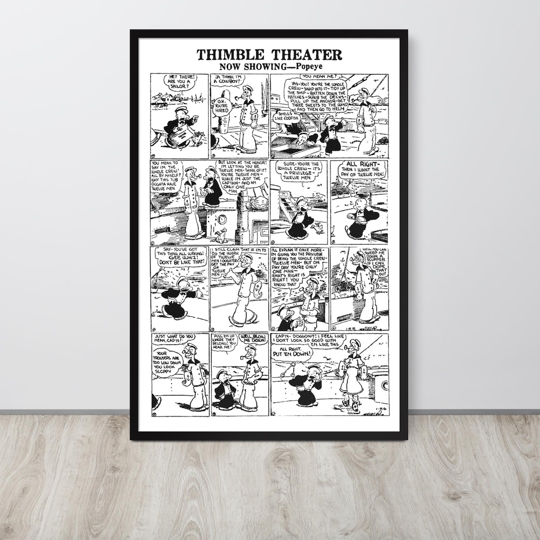 Popeyes First Appearance Digital Download Thimble Theater Restored ...