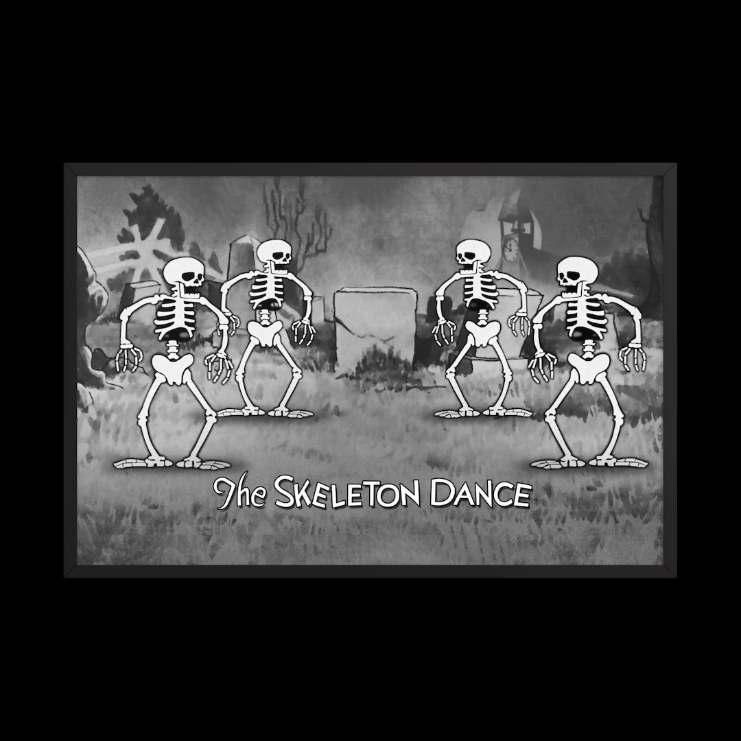 The Skeleton Dance Poster Digital Download - 1929 Disney Silly Symphony ...