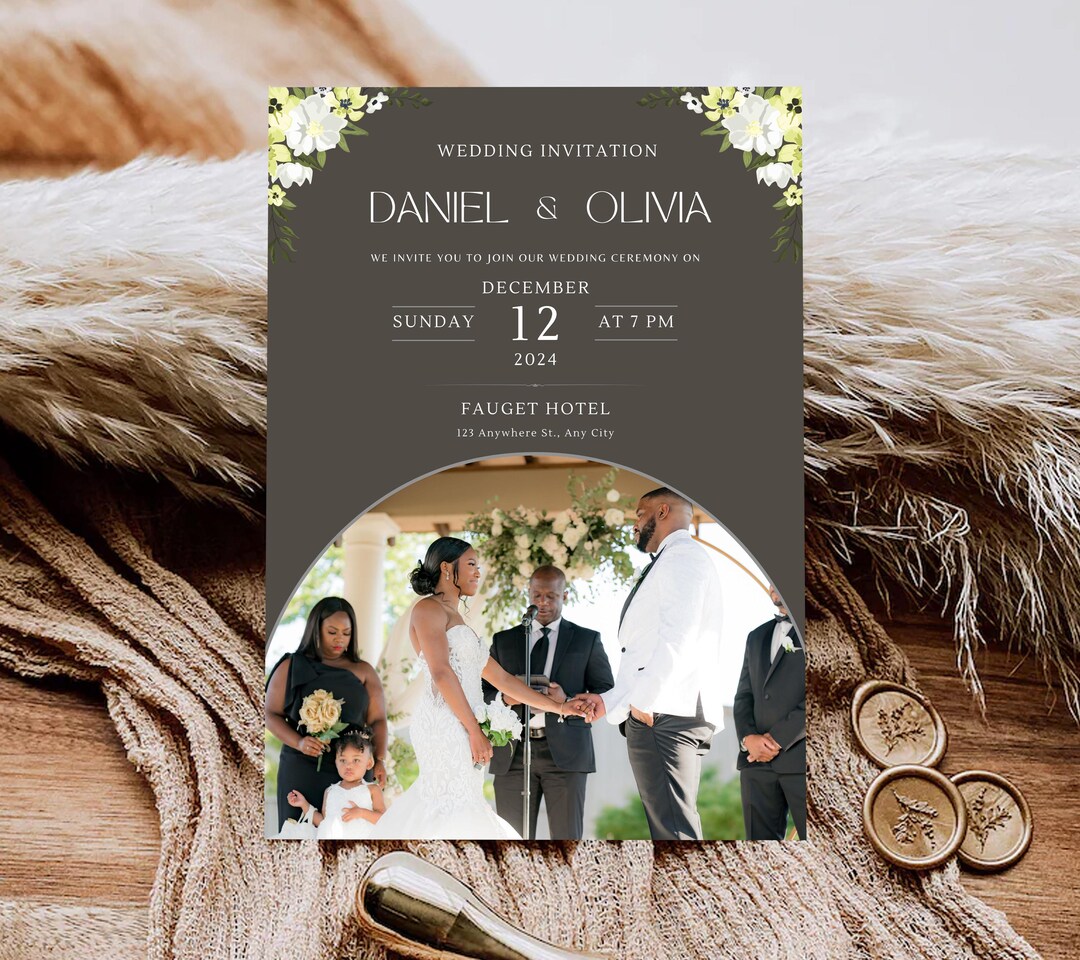Digital Canva Editable Wedding Card Invite, Digital Wedding Invites ...
