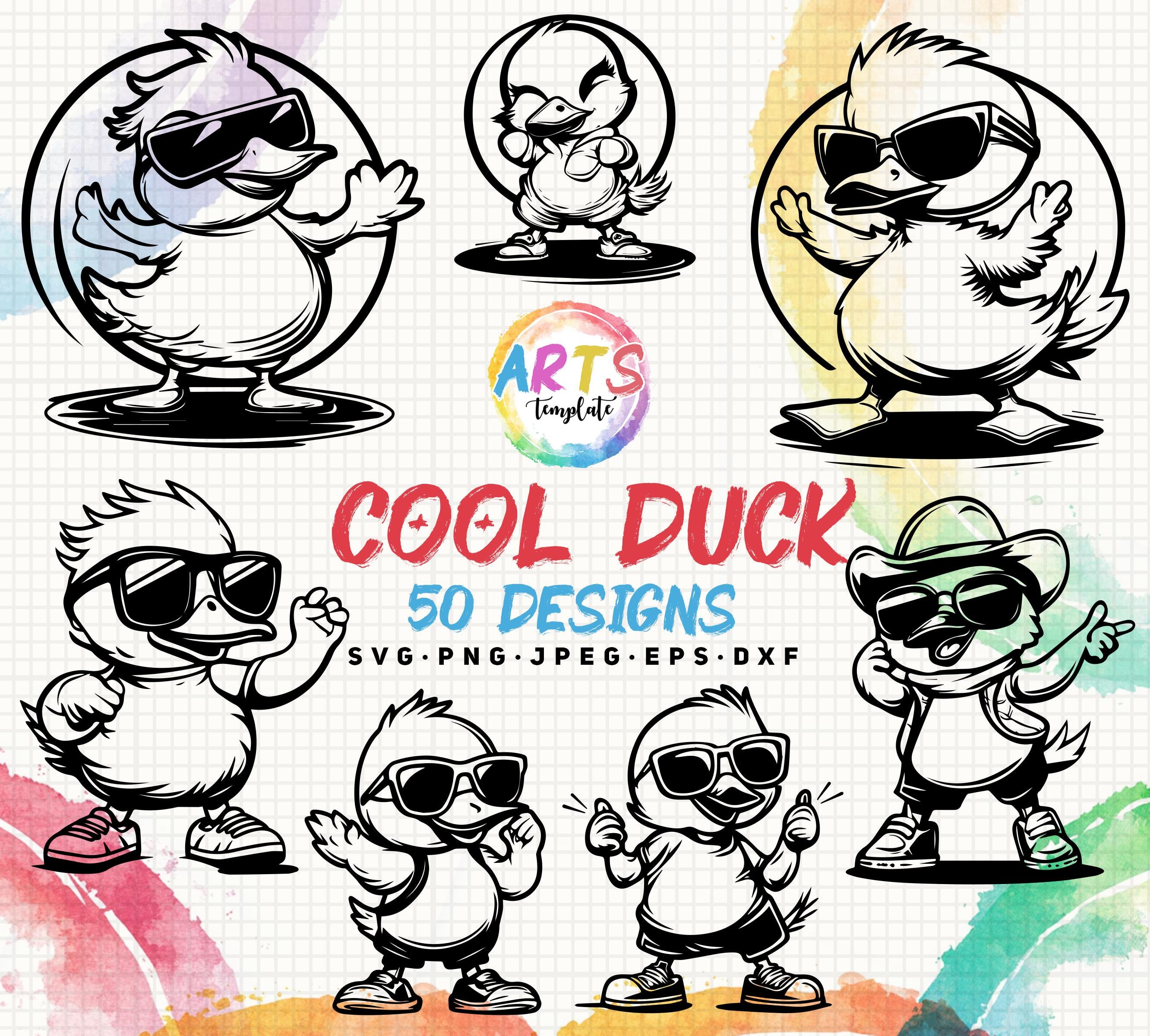 Cute Duck Bundle Svg Png Jpeg Eps Dxf Bundle Silhouette Clipart Cricut ...
