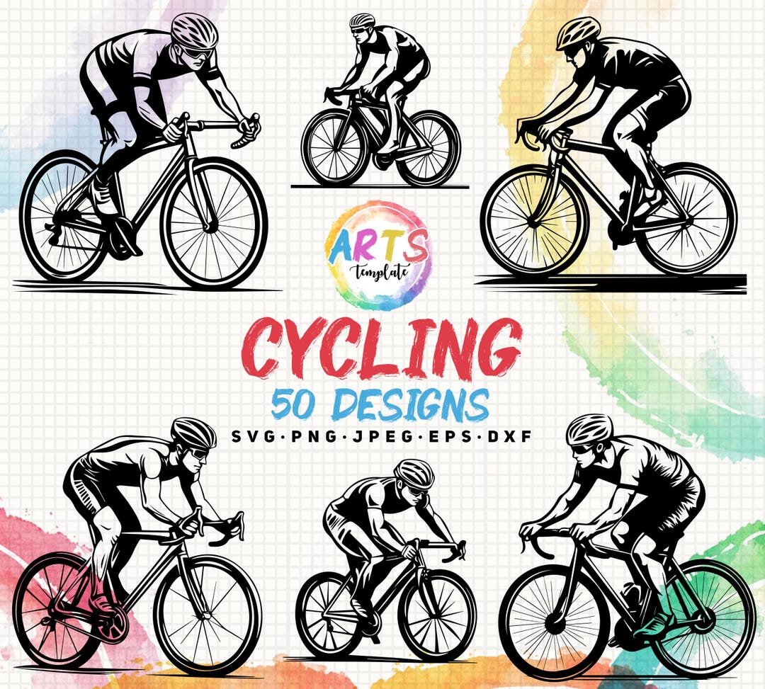 Cycling SVG Bundle: Biker Art Templates (digital Download) - Etsy