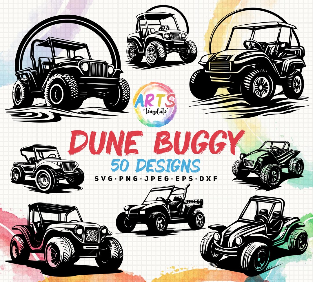 Dune Buggy Bundle Svg Png Jpeg Eps Dxf Bundle Silhouette Clipart Cricut ...