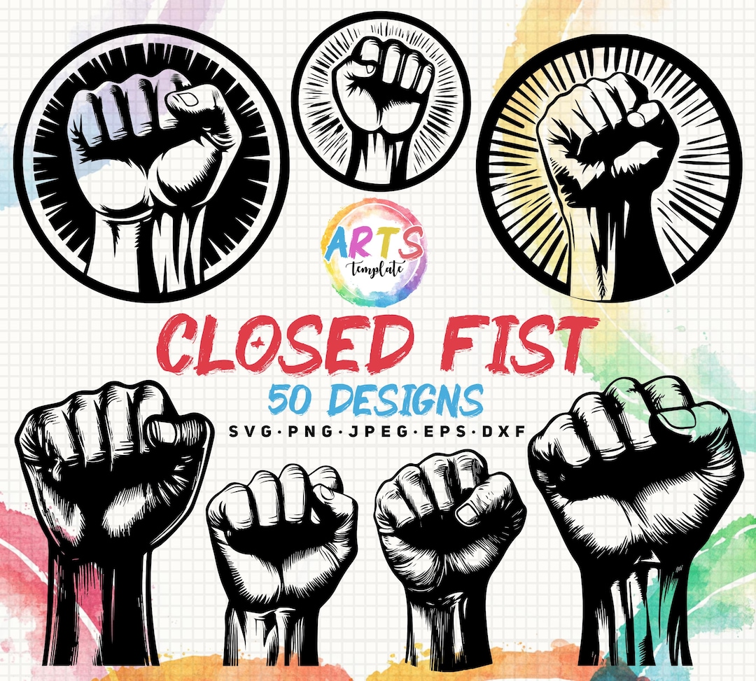 Fist Bundle Svg Png Jpeg Eps Dxf Bundle Silhouette Clipart Cricut ...