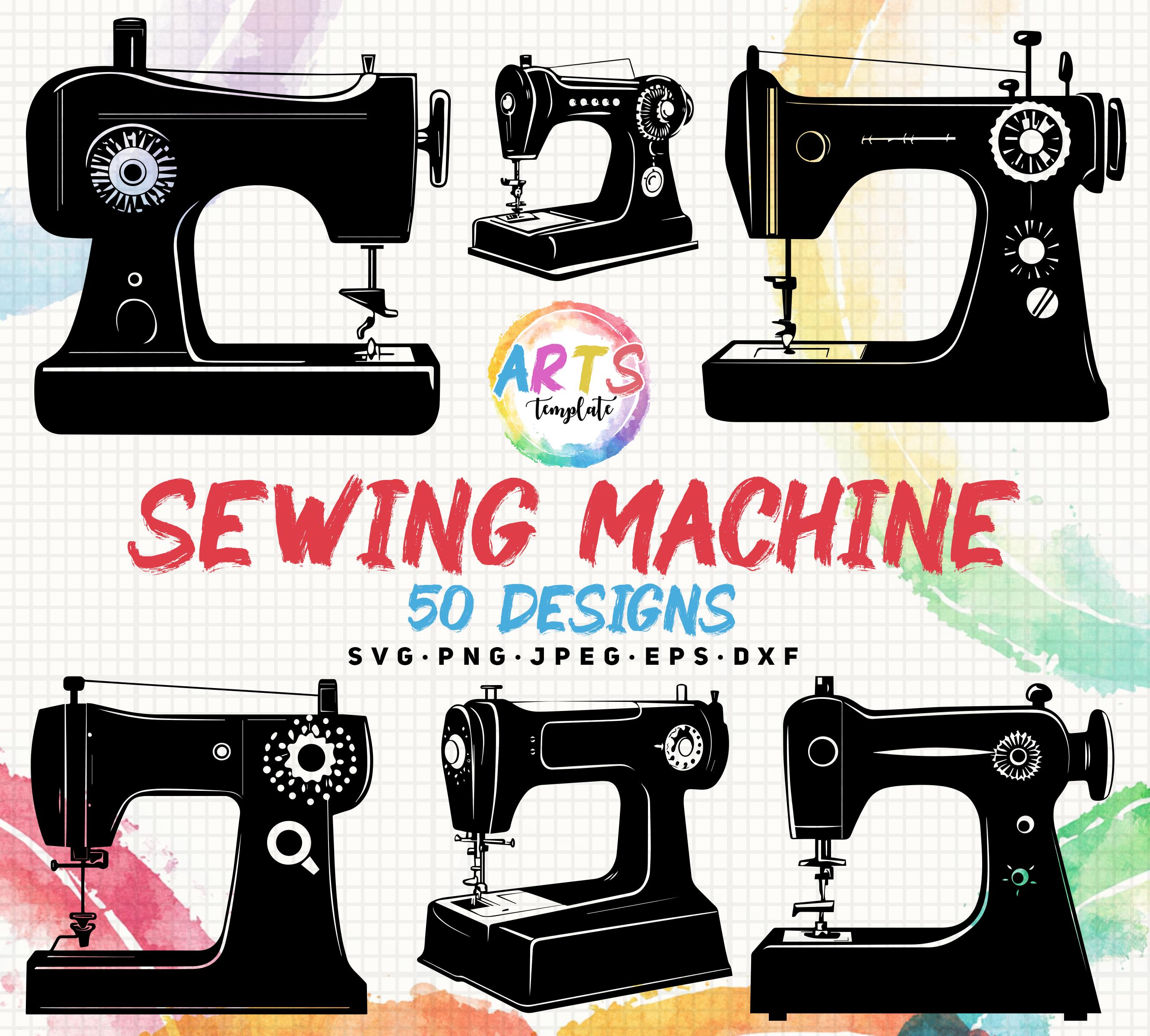 Sewing Machine Bundle Svg Png Jpeg Eps Dxf Bundle Silhouette Clipart ...